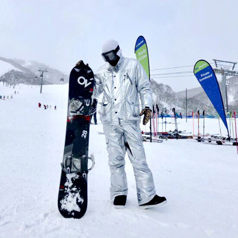 Hot-Silver-Ski-Suit-Men-Women-Snowsuit-Winter-Outdoor-Sportswear-Skiing ...