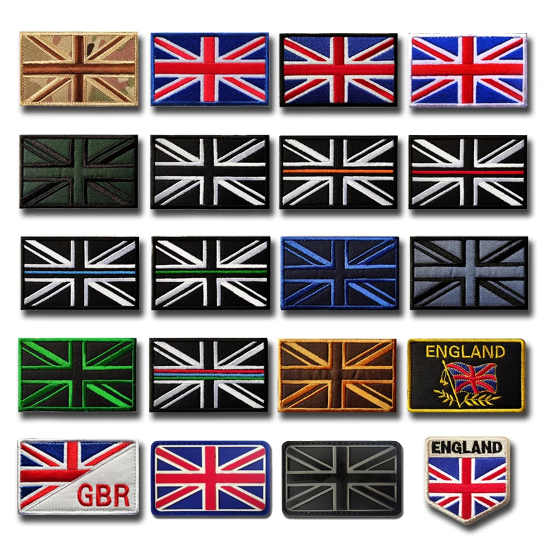 United Kingdom Flag Embroidery ENGLAND Patch PVC hook loop Great ...