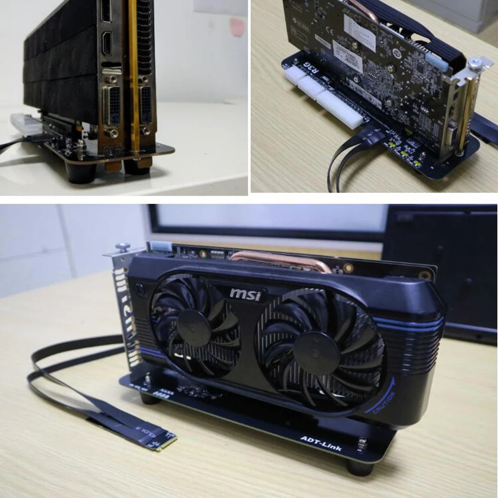 Borda M.2 Nvme Ao Conector Pcie X16 Adt-link Pcie X16 Para M.2 Nvme ...