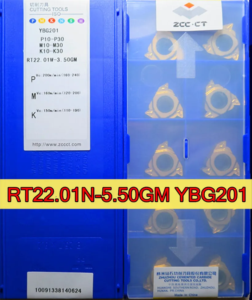 Rt22.01n-5.50gm Ybg201 = 22ir 5.5iso 10pcs 100% Zcc.ct Inserts Processing: Stainless Steel ...