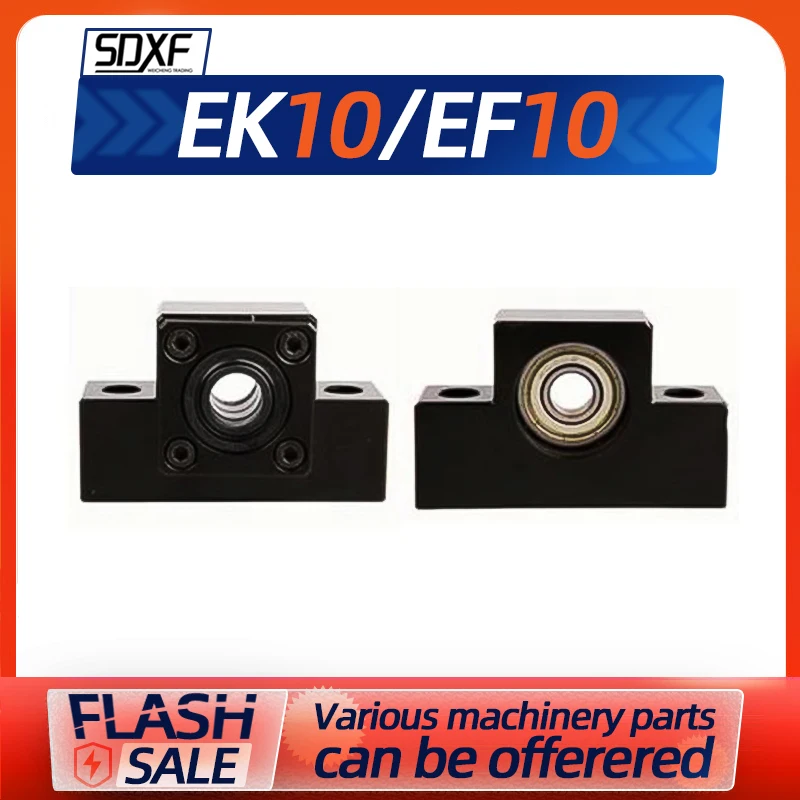 EK10 EF10 1pc Fixed Side EK10 and 1pc Floated Side EF10 for SFU1204 Ball Screw end Support CNC ...