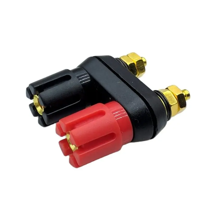 Double Output Terminal 4mm Banana Socket Red And Black Gold Plated For ...