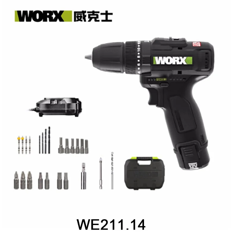 WORX WE211 10mm 12V brushless lithium battery Impact Drill Screwdriver ...