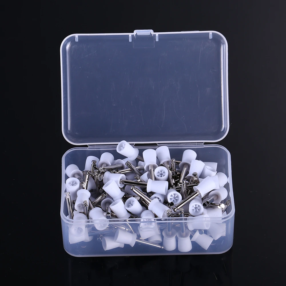 100pcs/box Dental Polishing Cup Latch Type Rubber Tooth Polish ...