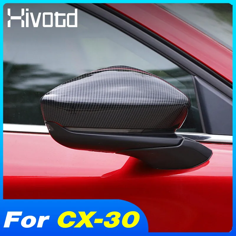 Car Rearview Mirror Cover For Mazda Cx30 Cx-30 Accessories Side Wing ...