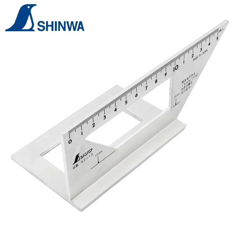 Japanese Penguin SHINWA Miter Rule 3D 45 90 Degree Woodworking Square ...