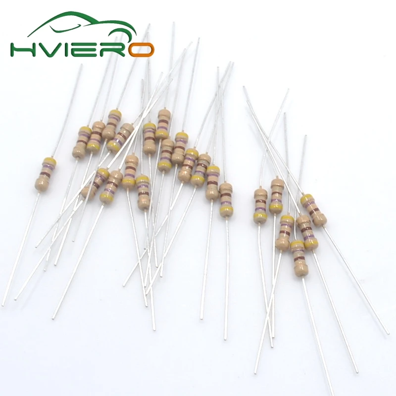 500 pçs 470 ohm resistores 1/4w ideal para dc 12v leds 470r 5% carbono ...