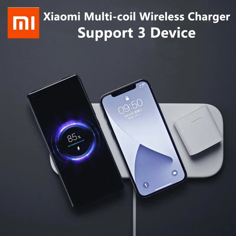 Original-Xiaomi-Multi-coil-Wireless-Charger-Fast-Charging-Board-Support ...