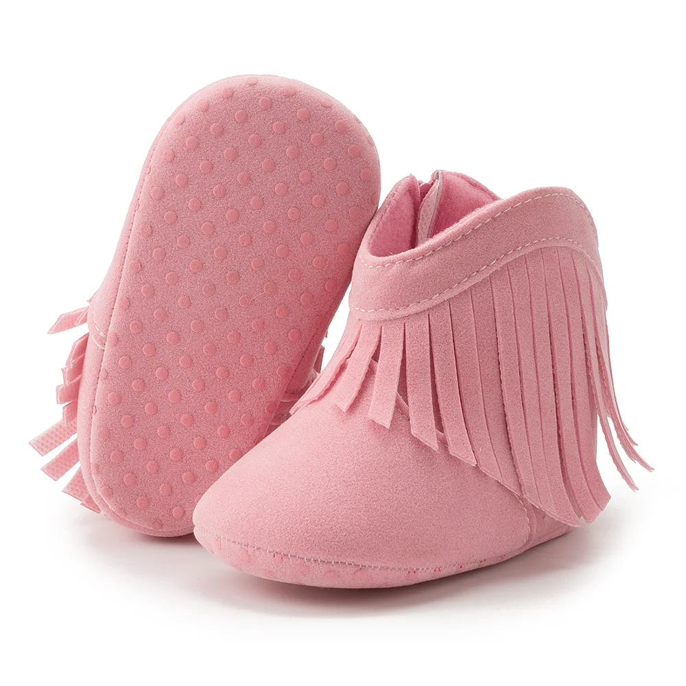 KIDSUN Baby Booties Girl Boy Prewalker Solid Infant Toddler First ...
