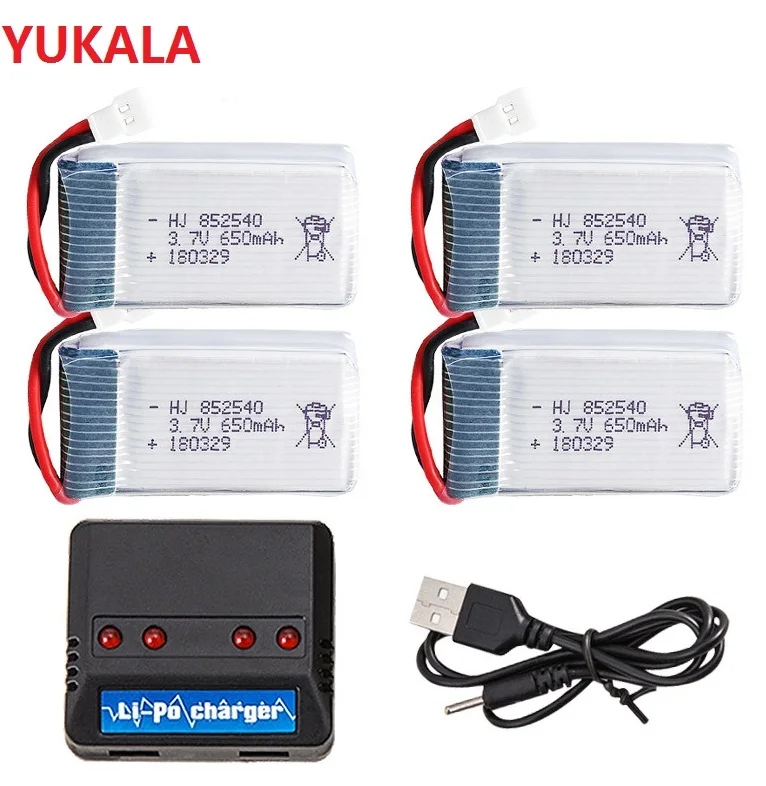 5pcs-3-7V-650mAh-Drone-Rechargeable-Li-polymer-Battery-802540-USB ...