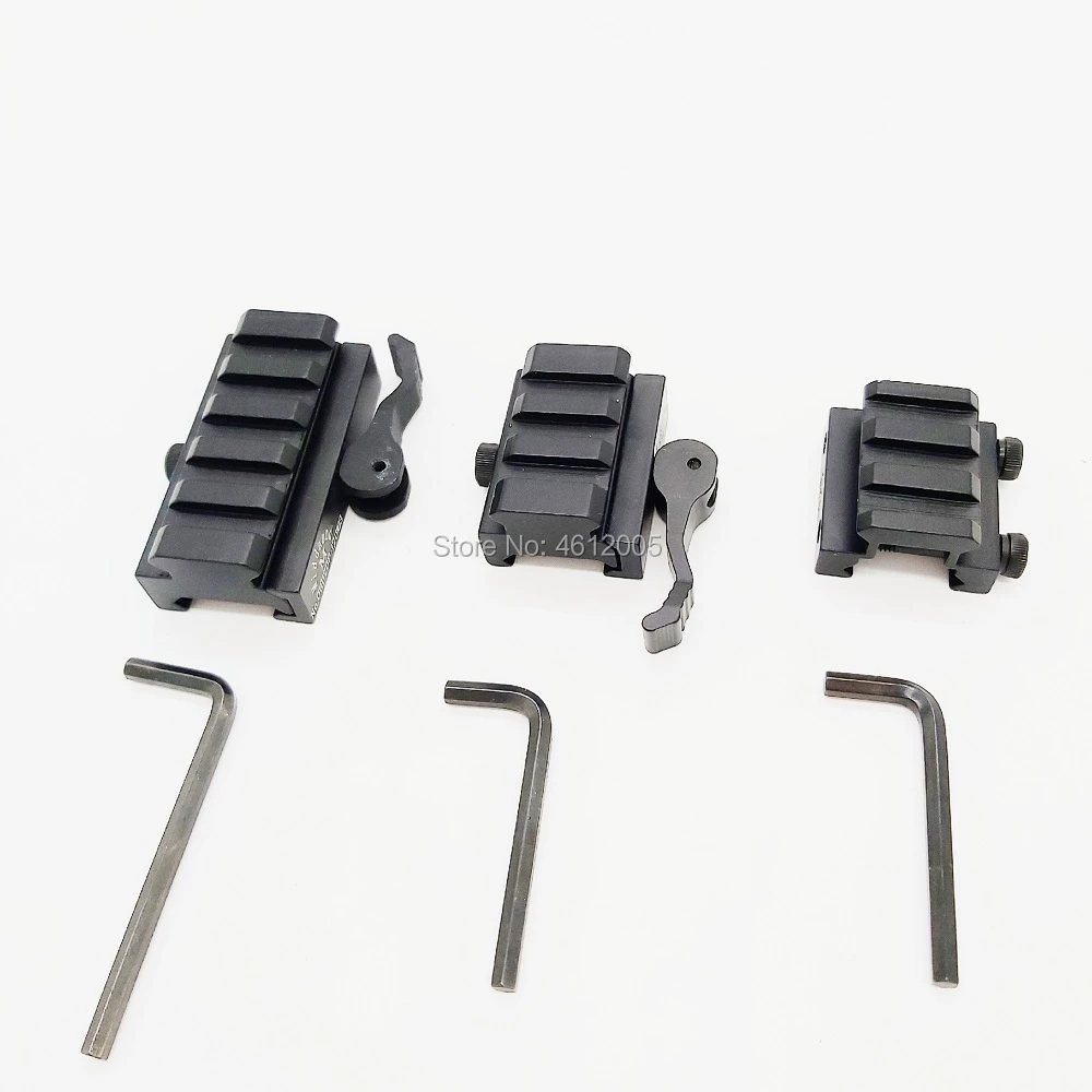 3 slots 5 slots Low Profile Picatinny Riser Mount with Quick Release ...