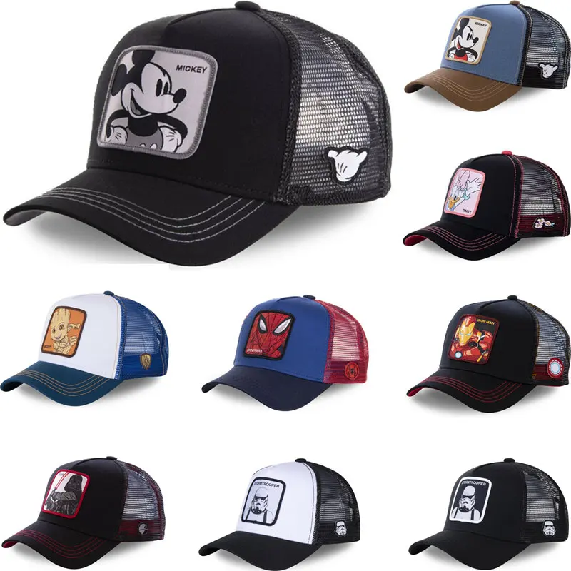 Gorras de malla con estampados para hombres y mujeres, cachucha de ...