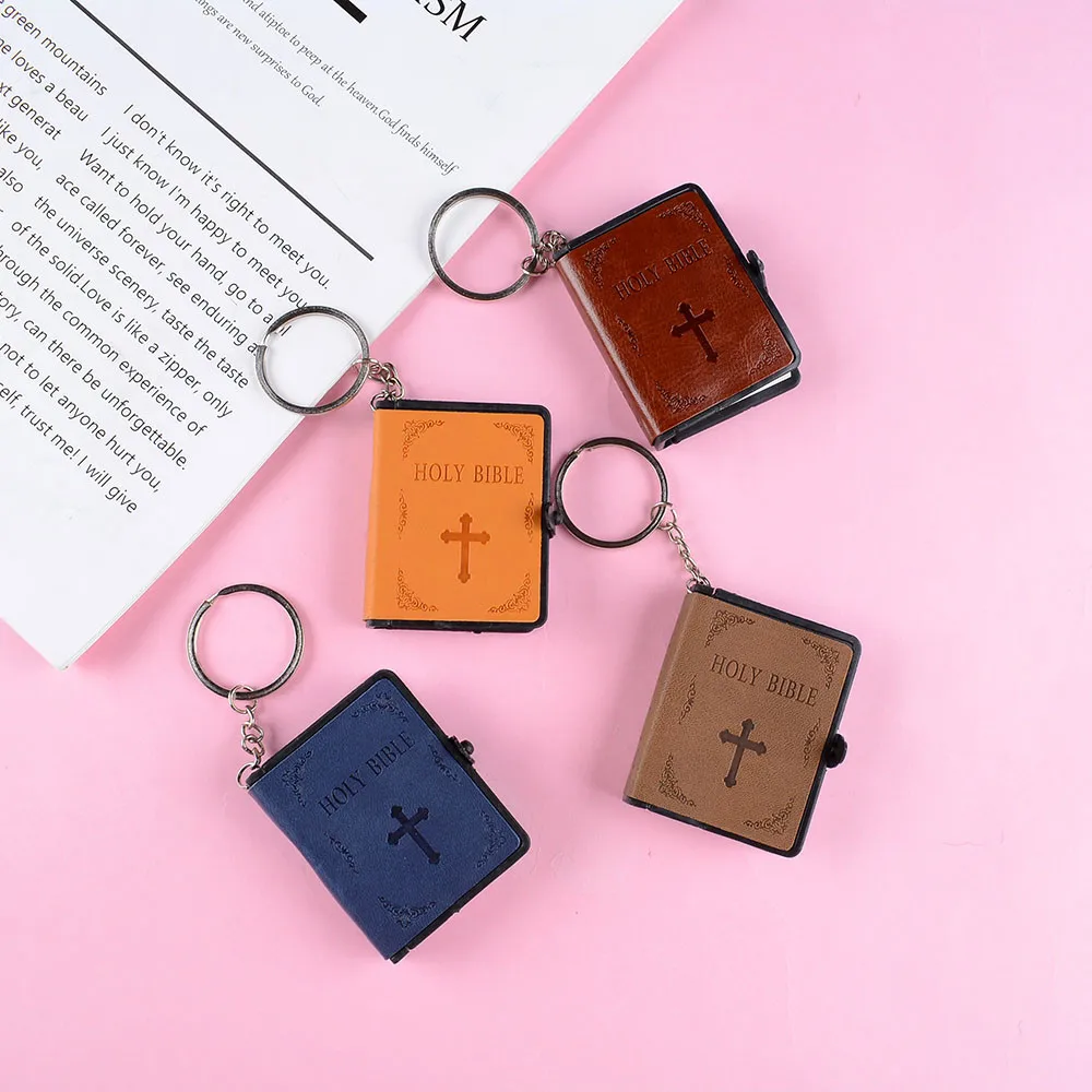Mini Holy Bible Leather Keychain | Bible Zero