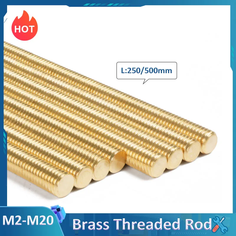 Brass-Threaded-Rods-Studding-Bolts-Full-Tooth-Bar-M2-M2-5-M3-M4-M5-M6 ...