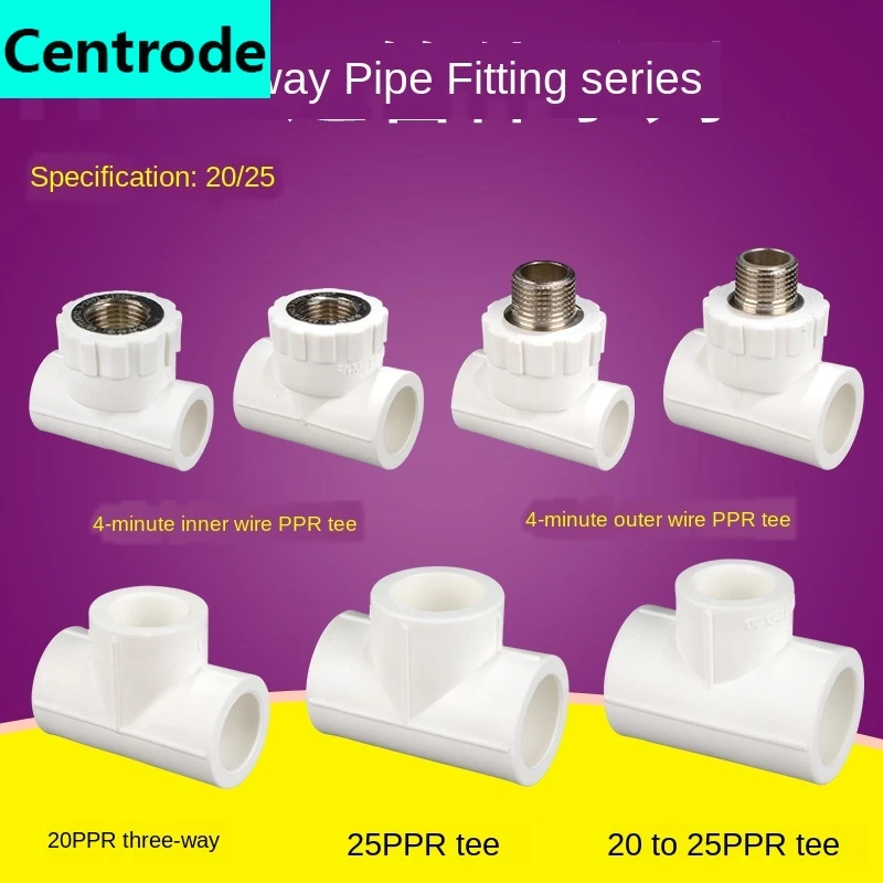 Pipes Ppr Outer Wire Tee Ppr Inner Tooth Tee Ppr Water Pipe 20/25 Fittings 1/2 Inch 3/4 Inch Ppr ...