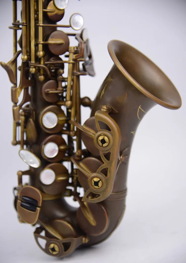 Custom-Antique-Copper-Simulation-Curved-B-B-Soprano-Saxophone-with ...