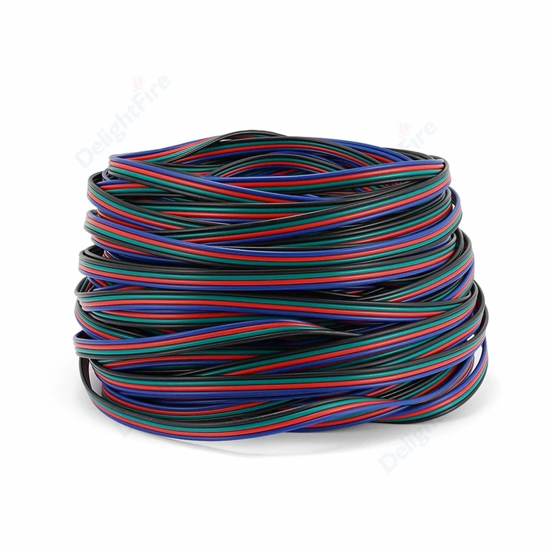 Câble-fil,Connecteur de fil électrique LED SMD 5050 3528, 4 broches, 22 ...