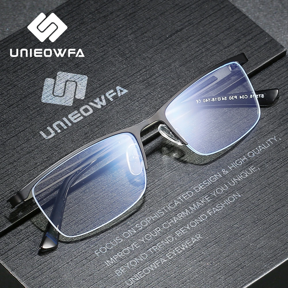 Semi Rimless Optical Myopia Glasses Men Prescription Bifocal ...