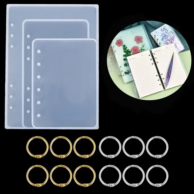 Diy Notebook Cover Resin Mold Crystal Uv Epoxy Silicone Molds ...