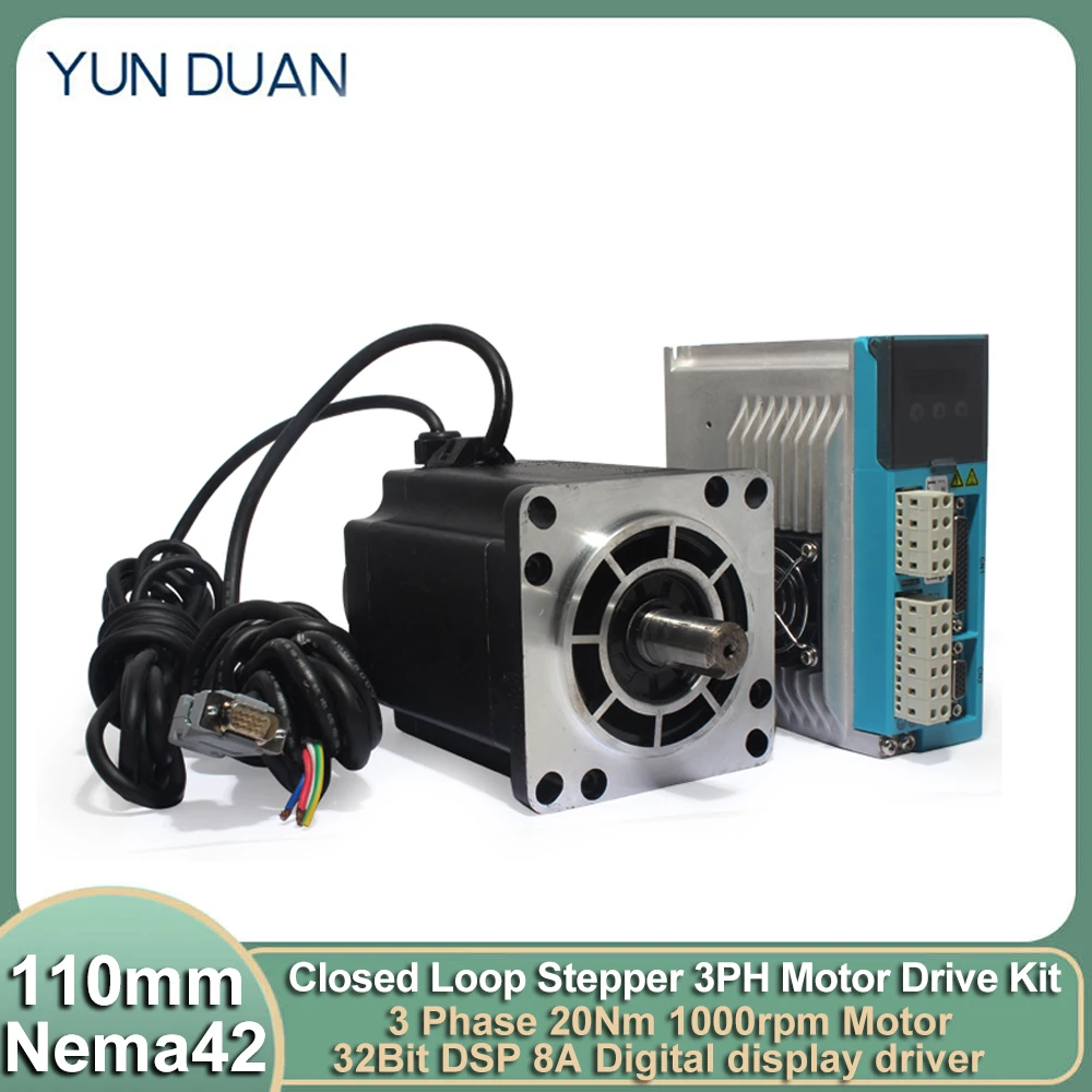 20NM NEMA42 220V 110mm 2850Oz in 1000RPM 19MM Hybird Closed Loop ...
