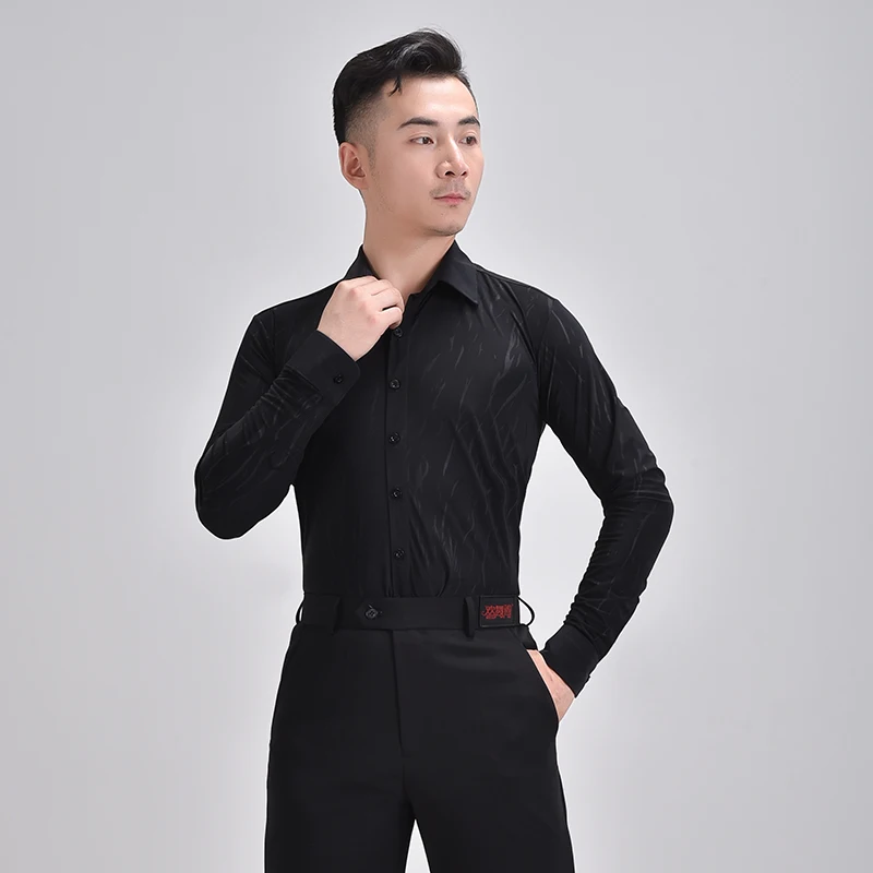Men's Adult Latin Dance Practice Tops 2020 Latin Dance Garment Dance ...