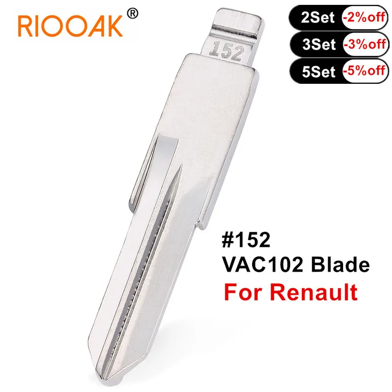 5pcs Remote Key Blade KD VVDI Uncut Flip Blank VAC102 #152 For Renault ...