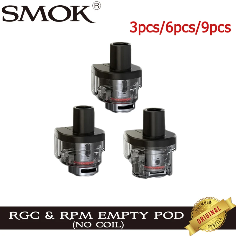 3pcs 9pcs SMOK RGC & RPM Empty Pod Cartridge Tank 5ML For E Cigarette ...