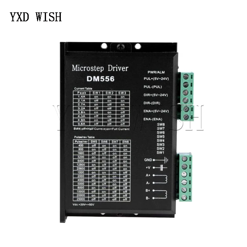 Controlador de Motor paso a paso Digital DM556 2 fases 5.6A para 57 86 controlador de Motor paso ...