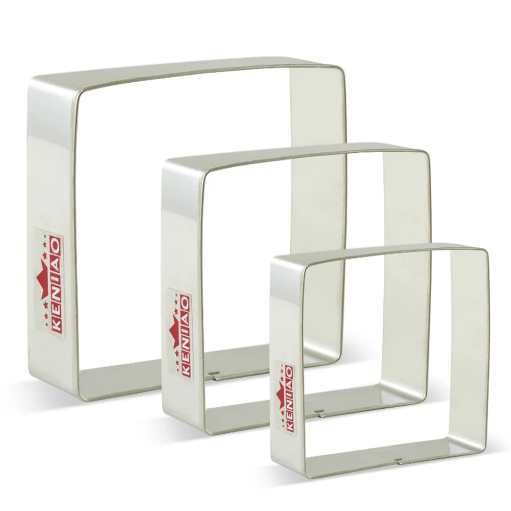 KENIAO Squares Cookie Cutter Large, Medium, Small Basic Plaque Biscuit ...