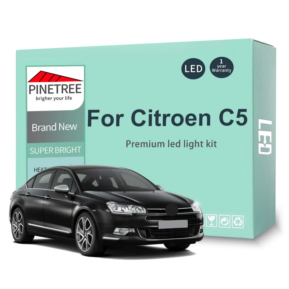 Kit de luz interior led para citroen c5 i c5 ii 2000 2017 lâmpadas led ...