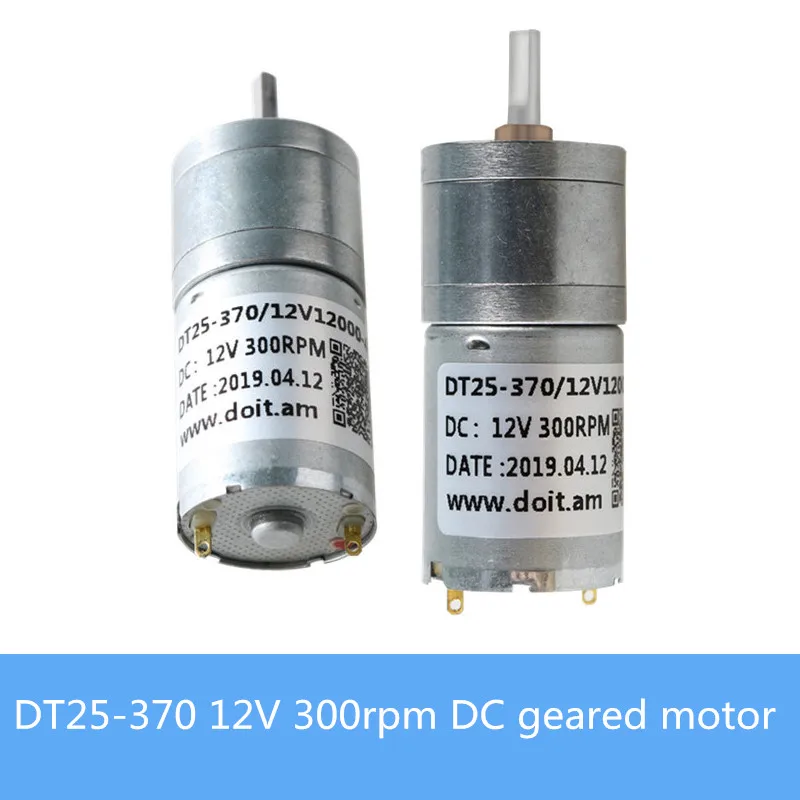 แรงบิดสูง25มม.ขนาดเล็ก DC มอเตอร์เกียร์ DT25 370 12V 300Rpm มอเตอร์ ...