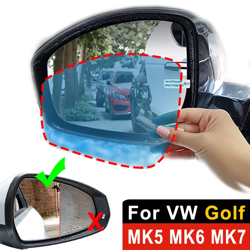 Rearview Mirror Anti Fog Rainproof Film Sticker For Volkswagen VW Golf ...