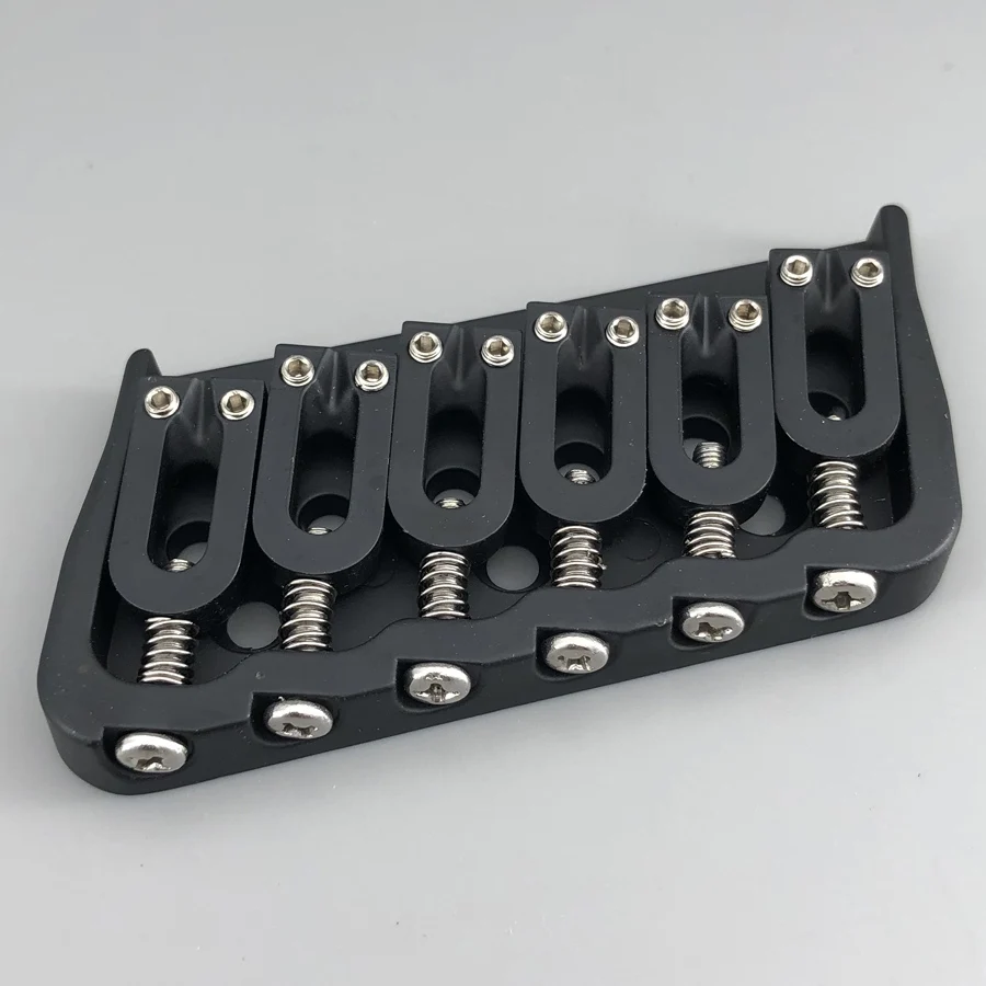 6 String Multi Scale Fixed Guitar Bridge 18 degree angle Black|Guitar ...