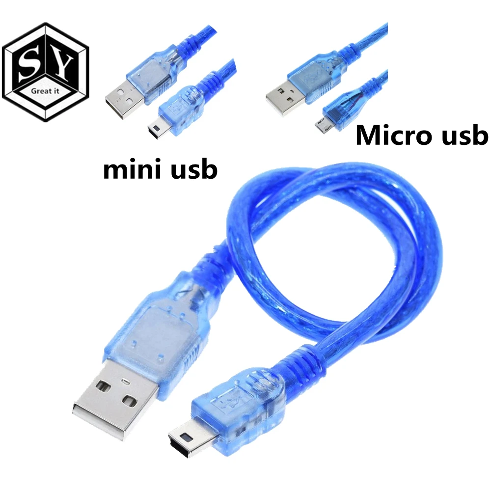 Cable USB de 30cm para arduino Nano 3,0, CABLE USB a mini USB, Micro ...