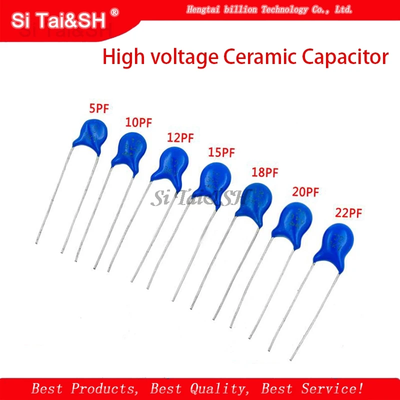 20pcs High voltage Ceramic Capacitor 3KV 5PF 10PF 15PF 20PF 22PF 27PF ...