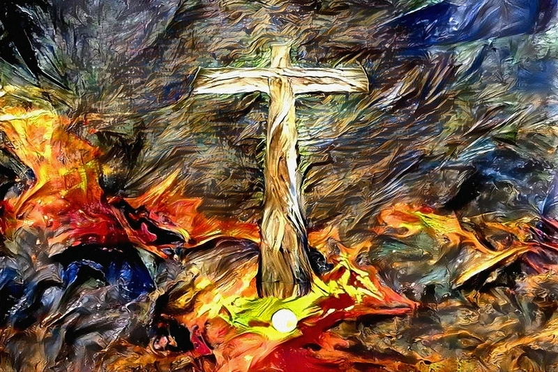 Jesus On The Cross Modern Painting