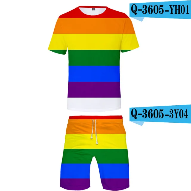 Gay Male Symbol Rainbow Pride Two-Piece Outfit Set - Queerks™