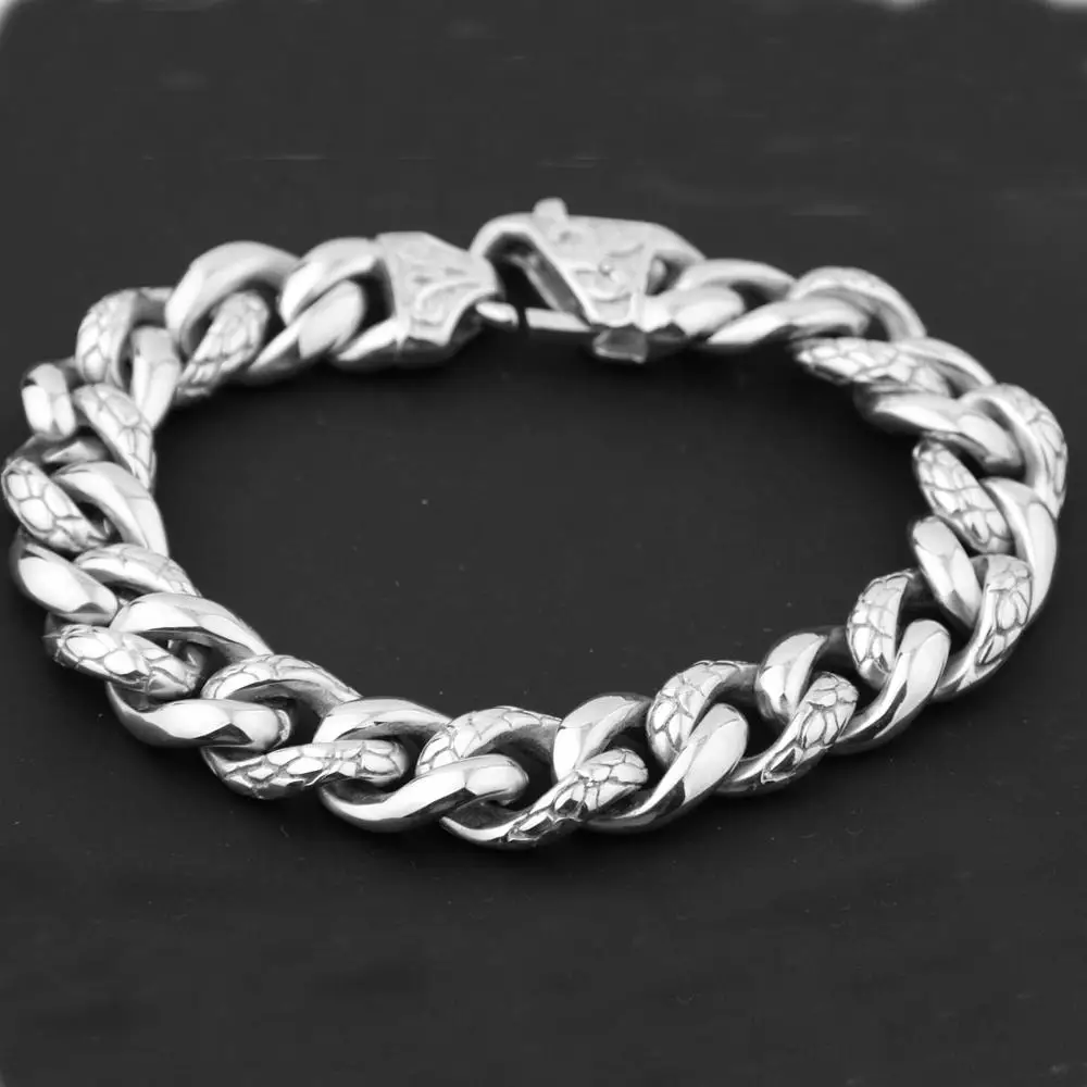 Granny Chic 13mm Wide Biker 316l Stainless Steel Heavy Curb Chain Link ...