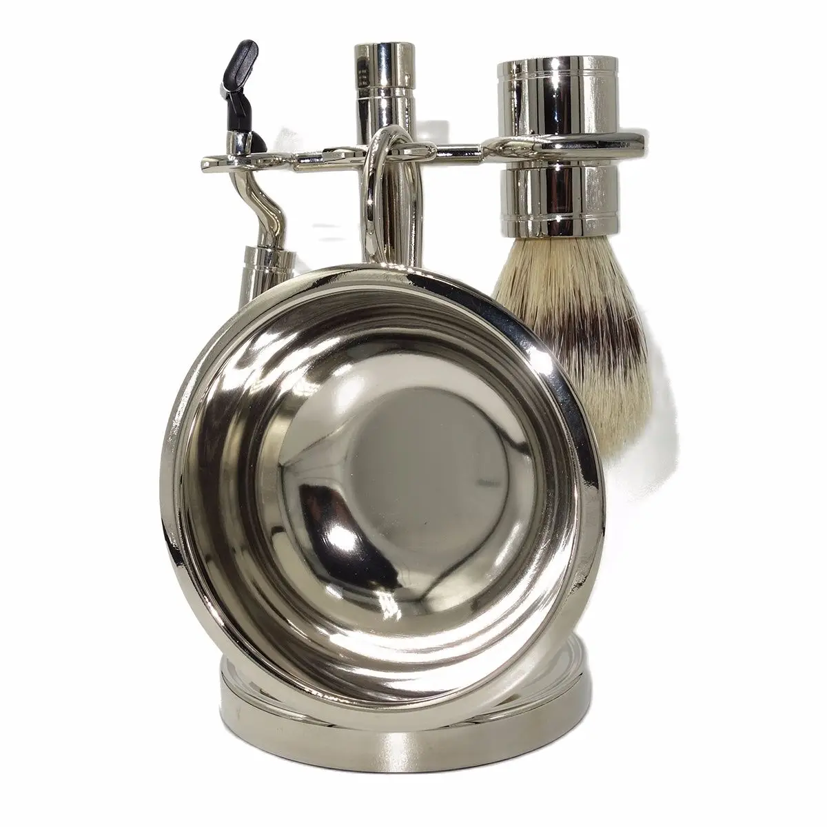 4-Piece-Shaving-Kit-Includes-Mach-3-Safety-Razor-Natural-Boar-Hair ...