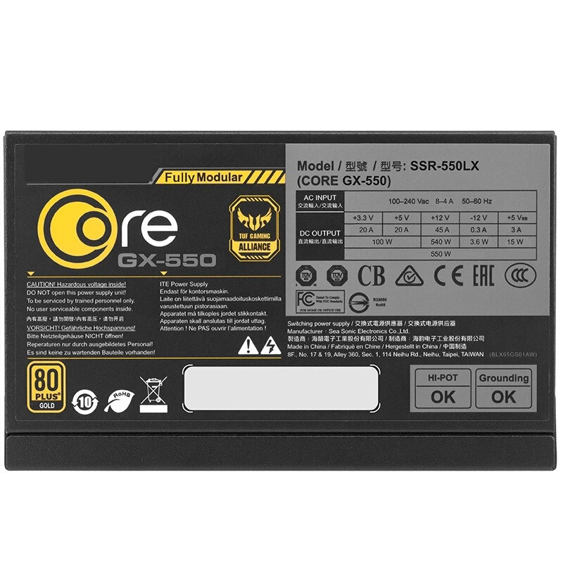 Original PSU For SeaSonic ATX 80plus Gold Full Module 550W/650W Power ...