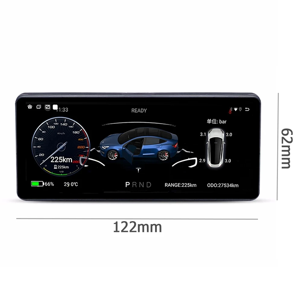 9 Inch Car Speedometer Automobile Digital LCD Dashboard Display For ...