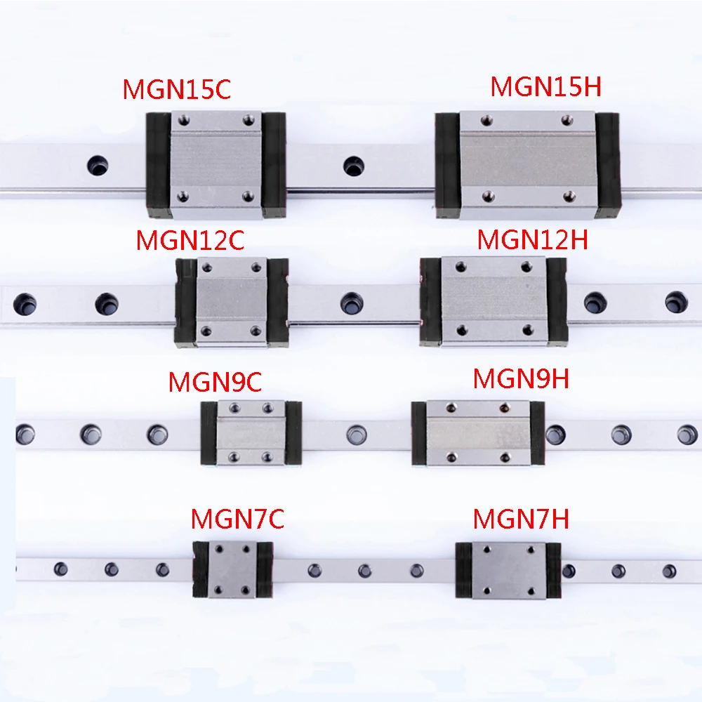 Linear Rail Guide Mini Mgn7 Mgn9 Mgn12 Mgn15 100mm 200mm 350mm Block Mr7 Mr9 Mr12 Mr15 Miniature ...