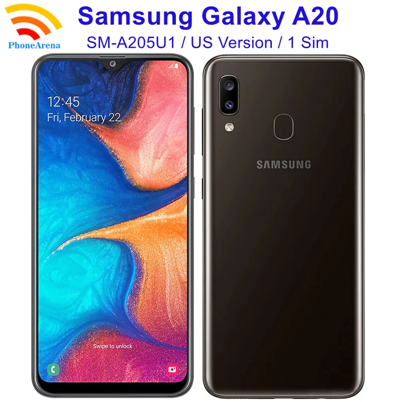 Original Samsung Galaxy A20 A205U1 Desbloqueado A205U 3GB RAM 32GB ROM ...
