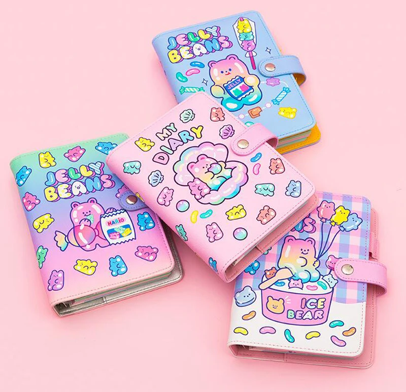 Cute Cartoon Bear A6 loose leaf Notebook Paper Journal Diary Nootbook ...