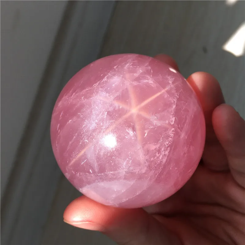Home Décor Crystal Sphere /Crystal Gift Star Rose Quartz Rose Quartz ...