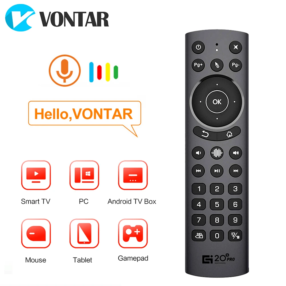 G20bts Plus G20s Pro 2.4g Wireless Voice Remote Control Backlit Air Mouse Gyroscope For H96 Max ...