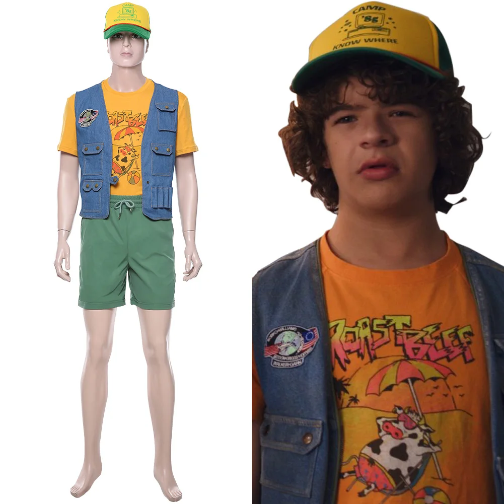Stranger Things disfraz de Dustin, traje completo de Cosplay, temporada ...