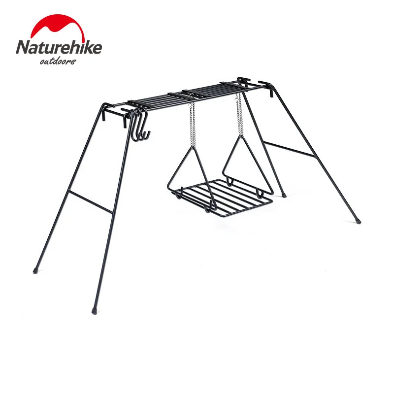 Naturehike Camping Iron Art Shelf Outdoor Barbecue Picnic Rack Hanging ...