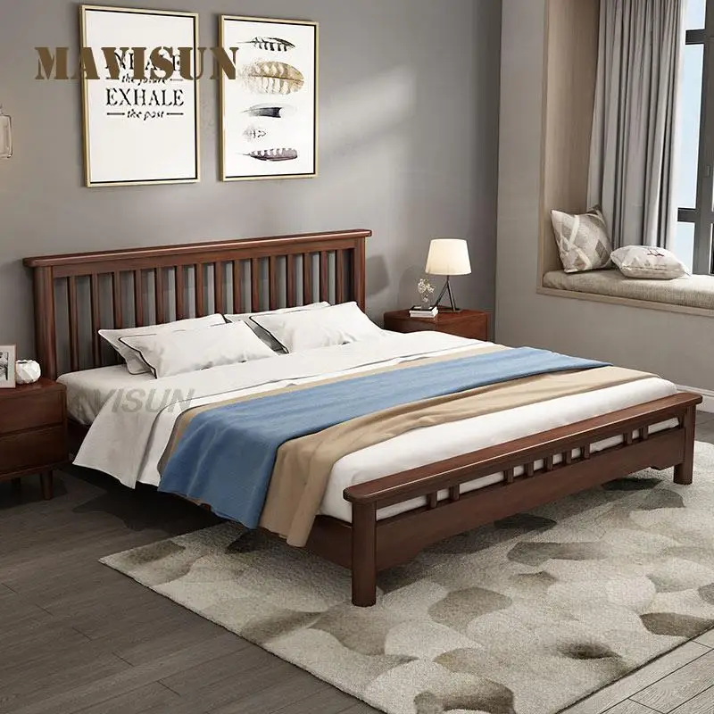 Simple Wooden Double Bed