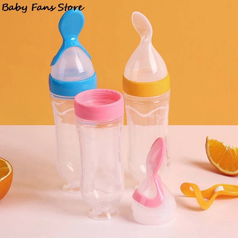Botella de alimentación de silicona para bebés y niños, botella ...